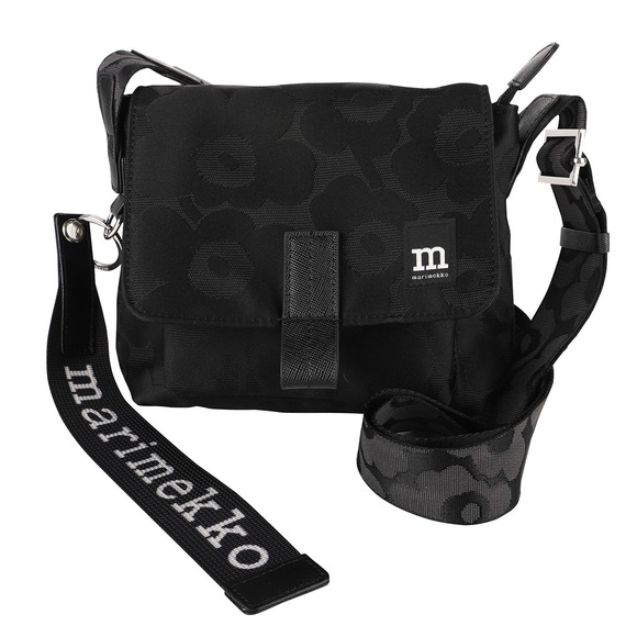 Marimekko | Bags | Marimekko Unikko Mini Messenger Shoulder Bag Black ...